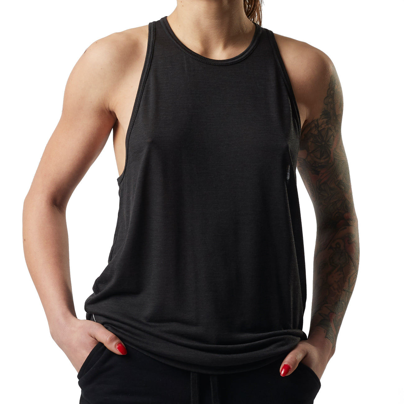 runamics Superlight Merino Running Tanktop Damen Black – Runster