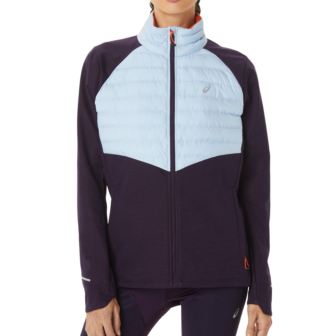 Asics Winter Run Jacket Damen Night Shade Heather Soft Sky – Runster